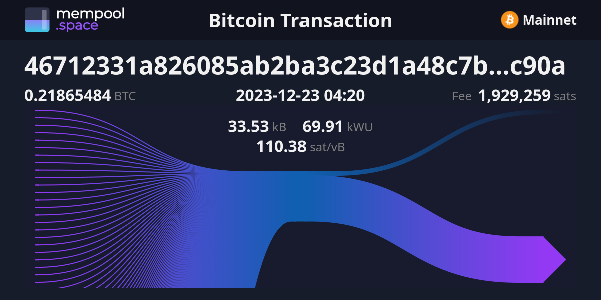Transaction: 46712331a826085ab2ba3c23d1a48c7bc3cf7c113c4154a31d9c2da55e76c90a - Bitcoin Office ...